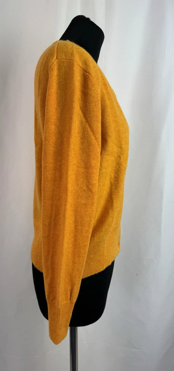 M&S Autograph Women’s 100%Cashmere Cardigan Mustard Yellow Ochre Crew ...