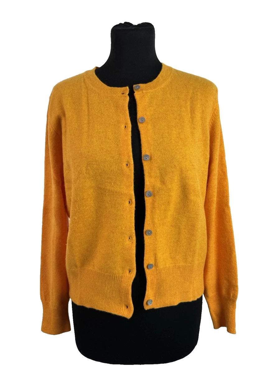 M&S Autograph Women’s 100%Cashmere Cardigan Mustard Yellow Ochre Crew ...