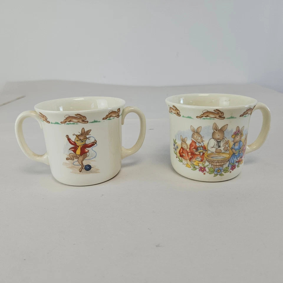 Royal Doulton "Bunnykins" Set Bundle 12 Pcs Plates Bowls Tea Cups ...